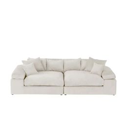 Smart Big Sofa im modernem Cord Lianea beige Ma&szlig;e (cm): B: 260 H: 86 T: 133.0 &raquo; M&ouml;bel Kraft