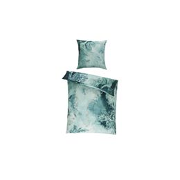 CS Schmal como Satin Bettw&auml;sche Frosty t&uuml;rkis/petrol Ma&szlig;e (cm): B: 135 &raquo; M&ouml;bel Kraft