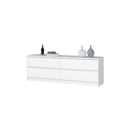 M&ouml;bel Kraft Kommode 160 cm breit wei&szlig; Ma&szlig;e (cm): B: 160 H: 55 &raquo; M&ouml;bel Kraft