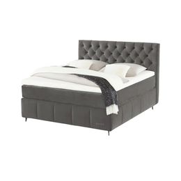 Jette Home Boxspringbett Jette Glam - grau - Materialmix - 202 cm - 132,5 cm - M&ouml;bel Kraft