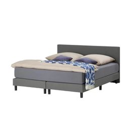 M&ouml;bel Kraft Boxspringbett - grau - Materialmix - 140 cm - 91 cm - M&ouml;bel Kraft