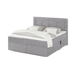 Jette Home Motor-Boxspringbett Jette Patch - grau - Materialmix - 162 cm - 127 cm - M&ouml;bel Kraft