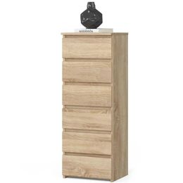 M&ouml;bel Kraft Kommode mit 6 Schubladen holzfarben Ma&szlig;e (cm): B: 40 H: 109 &raquo; M&ouml;bel Kraft