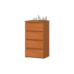 M&ouml;bel Kraft Kommode mit 4 Schubladen braun Ma&szlig;e (cm): B: 40 H: 74 &raquo; M&ouml;bel Kraft