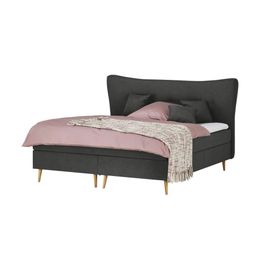 M&ouml;bel Kraft Boxspringbett - grau - Materialmix - 217 cm - 122 cm - M&ouml;bel Kraft