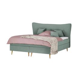 M&ouml;bel Kraft Boxspringbett - t&uuml;rkis/petrol - Materialmix - 157 cm - 122 cm - M&ouml;bel Kraft
