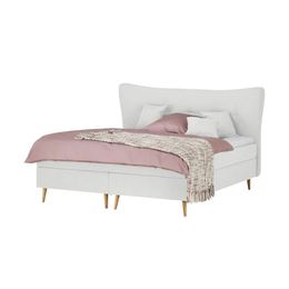M&ouml;bel Kraft Boxspringbett - grau - Materialmix - 217 cm - 122 cm - M&ouml;bel Kraft