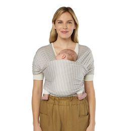 ergobaby Aura Babytragetuch - Nachhaltiger Strick: Grey Stripes