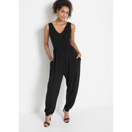 bonprix Jersey-Jumpsuit aus Viskose-Mix, schwarz