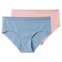 Gina Benotti 2 Damen Seamless-Pantys mit Glanz-B&uuml;ndchen
