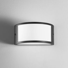 INTEC Außenwandlampe Austin, schwarz, Breite 25 cm, Metall, IP54