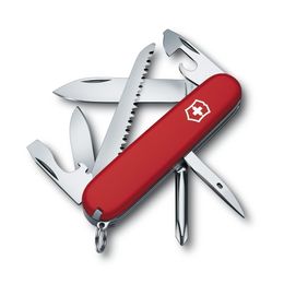 Victorinox Hiker Mittleres Taschenmesser 91mm, mit Schraubendreher und S&auml;ge Rot