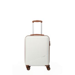 Travelite BALI Trolley S 4-Rollen Weiss/cognac