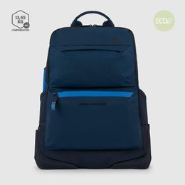 Piquadro Corner 2.0 Laptop-Rucksack 14" mit iPad Pro 12,9"-fach Blau
