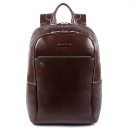 Piquadro Blue Square Großer Laptoprucksack mit 15,6" Notebookfach Mahagoni