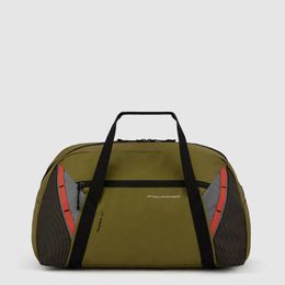 Piquadro Foldable Faltbarer Weekender aus rezykliertem Stoffm Stoff Milit&auml;rgr&uuml;n