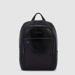 Piquadro Blue Square Kleiner Laptoprucksack 14" mit iPad -Fach Schwarz