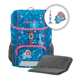 Step By Step Kinderrucksack KID Rucksack-Set, 3-teilig inkl. Sitzkissen Mermaid Lola
