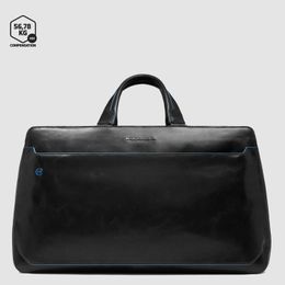 Piquadro Blue Square Leder-Reisetasche mit Laptop-Fach 14" Schwarz
