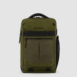 Piquadro Arne Bike Laptop-Rucksack 15,6" Notebookfach und mit LED-Licht Militärgrün