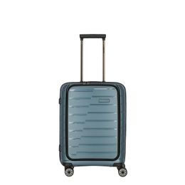 Travelite Air Base Trolley S, 4 Rollen mit Vortasche Eisblau
