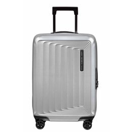 Samsonite Nuon Trolley mit 4 Rollen erweiterbar 55cm + GRATIS HOTELGUTSCHEIN Matt Silver