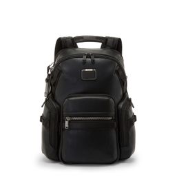 Tumi Alpha Bravo Navigation Rucksack aus Leder + GRATIS HOTELGUTSCHEIN Schwarz