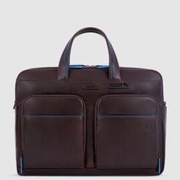 Piquadro Blue Square Laptoptasche 15,6" mit iPad Pro12,9"-Fach MahagoniBraun
