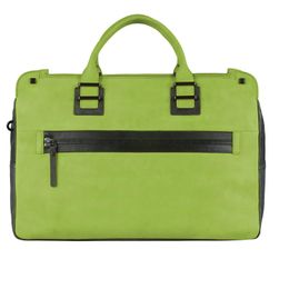 Piquadro TAU Doppelgriff-Laptoptasche mit Front-tasche green