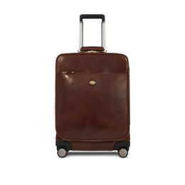 The Bridge Story Viaggio Trolley 4-Rollen aus Leder Braun/Gold