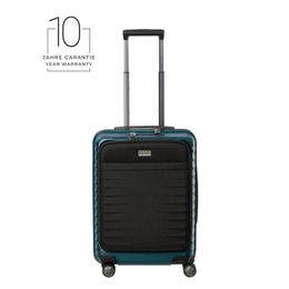 TITAN® TITAN LITRON 4-Rollen Trolley S mit Vortasche + Gratis Hotelgutschein Petrol