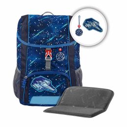 Step By Step Kinderrucksack KID REFLECT Rucksack-Set, 3-teilig inkl. Sitzkissen Star Shuttle Elio