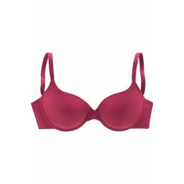 Lascana Schalen-BH ', T-Shirt-BH, B&uuml;gel-BH, Ela - perfect basic' pink Gr. 70C. Mit Schleife. Mit B&uuml;gel
