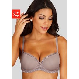 Lascana Schalen-BH 'Evita' beige Gr. 70A. Mit Schmuckelement, Spitze. Mit B&uuml;gel