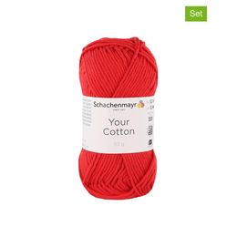 Schachenmayr since 1822 10er-Set: Baumwollgarne ''Your Cotton'' in Rot - 10x 50 g - 12% | Kreativbedarf-diy