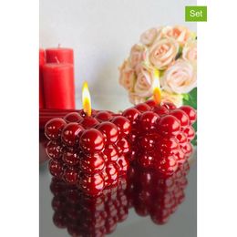 Lucky Bees 2er-Set: Kerzen in Rot - 2x 130 g - 50% | Kerzen-vasen