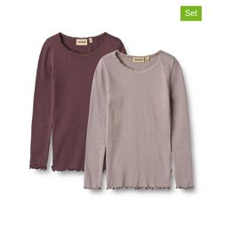 Wheat 2er-Set: Longsleeves "Reese" in Lila - 44% | Größe 98 | Kinder-longsleeves