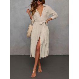 LA Angels Kleid in Beige/ Grau - 60% | Gr&ouml;&szlig;e M | Damen-kleider