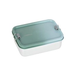 L&auml;ssig L&auml;ssig Lunchbox ''Solid'' in Silber/ Gr&uuml;n - (B)18 x (H)6,9 x (T)13,3 cm - 11% | Aufbewahren-servieren