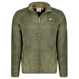 Geographical Norway Fleecejacke "Timple" in Khaki - 59% | Gr&ouml;&szlig;e XL | Herren-pullover-sport