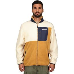 Geographical Norway Fleecejacke "Tarley" in Creme/ Gelb - 67% | Gr&ouml;&szlig;e XXL | Herren-pullover-sport