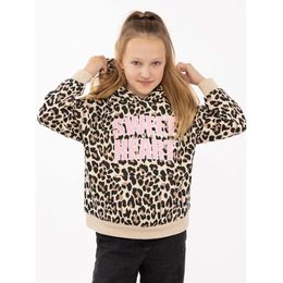 Zwillingsherz Hoodie "Sweet Heart Leo" in Beige/ Rosa - 40% | Gr&ouml;&szlig;e 134/140 | Kinder-sweatshirts-jacken