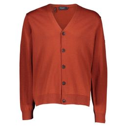 Maerz Muenchen Wollcardigan in Rotbraun - 68% | Größe 56 | Herren-pullover-cardigans