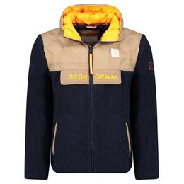 Geographical Norway Fleecejacke "Teclass" in Dunkelblau/ Beige - 71% | Gr&ouml;&szlig;e M | Herren-pullover-sport