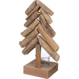 Gilde Teelichthalter "Oak" in Natur - 10% | Dekofiguren