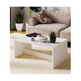 Evila Couchtisch in Weiß - (B)90 cm - (H)41,4 cm - (T)60 cm - 66% | Tische