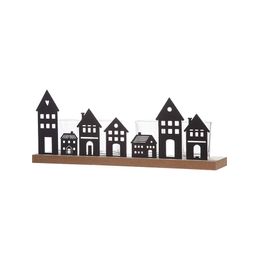 Gilde Teelichthalter "Haus" in Schwarz - 20% | Dekofiguren