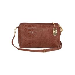 Anna Morellini Leder-Umh&auml;ngetasche "Luigina" in Hellbraun - (B)25 x (H)16 x (T)7 cm - 70% | Damen-taschen