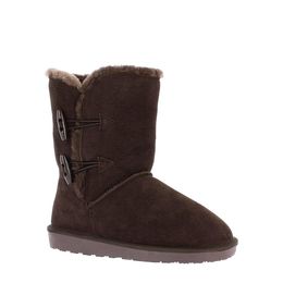 NICEBAY Leder-Winterboots "Branch" in Braun - 78% | Gr&ouml;&szlig;e 36 | Damen-stiefel