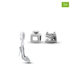 CHARM'S 3tlg. Set: Silber-Beads und Anh&auml;nger - 77% | Schmuck